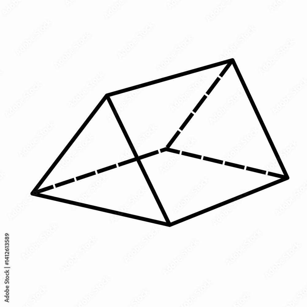 Triangular prism vector. Geometric Shapes for Preschool or Primary ...