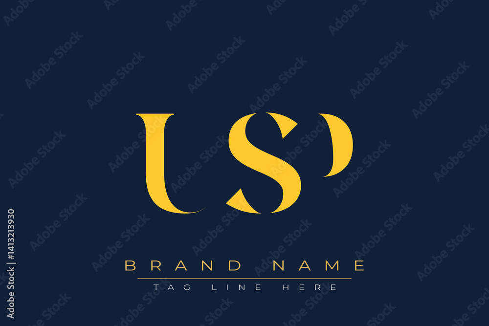 USP abstract letter logo design. This logo is designed by three ...