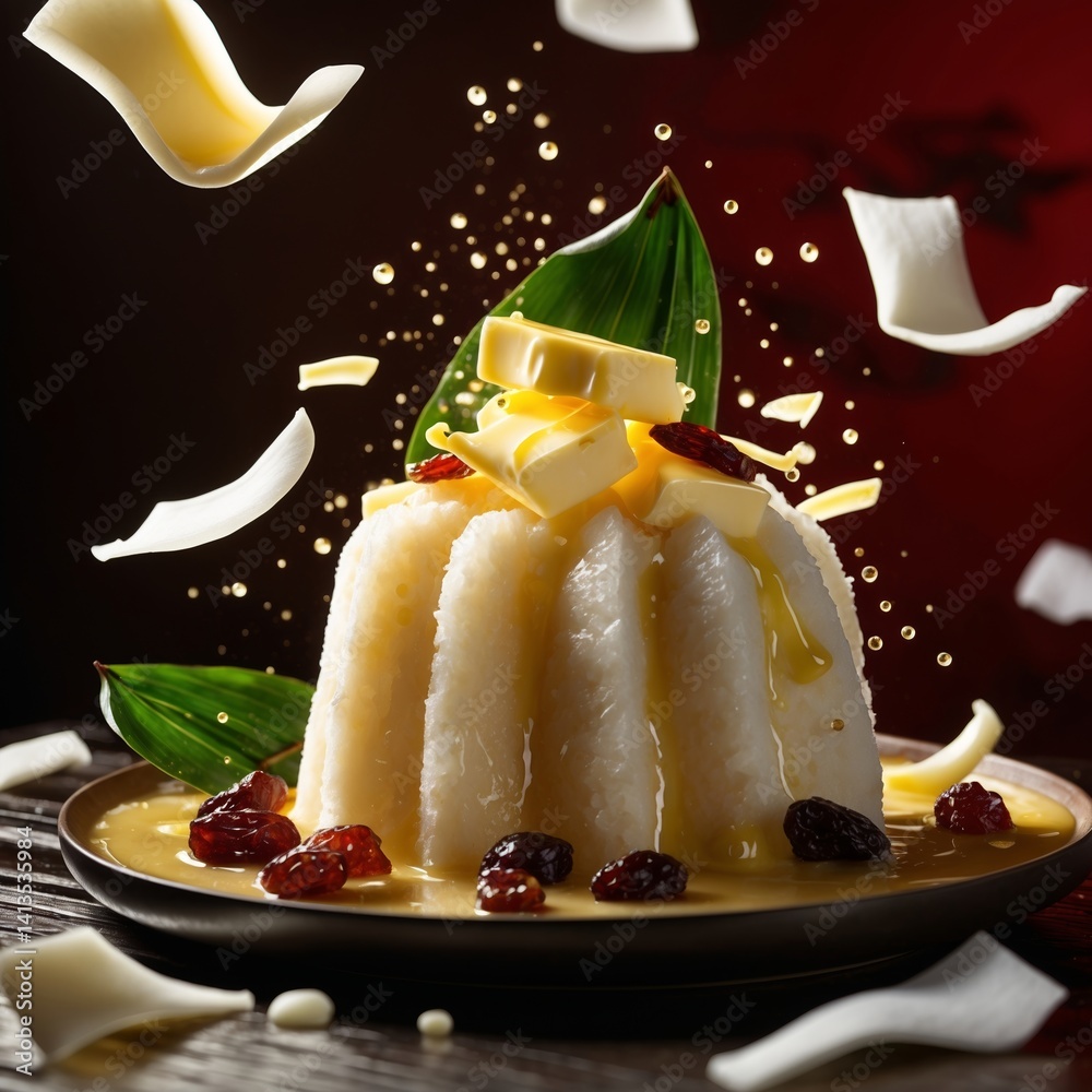 Delectable Coconut Rice Pudding with Butter and Cranberries A High ...