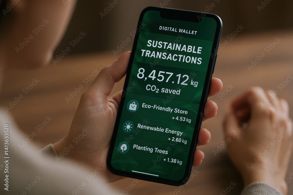 Sustainable transactions are visual metaphors for ethical messaging ...