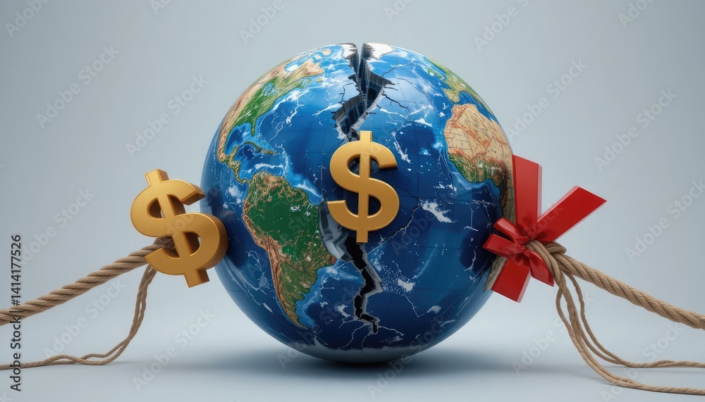 "Global Economy Under Stress from the US-China Tariff War: Symbolic 3D ...