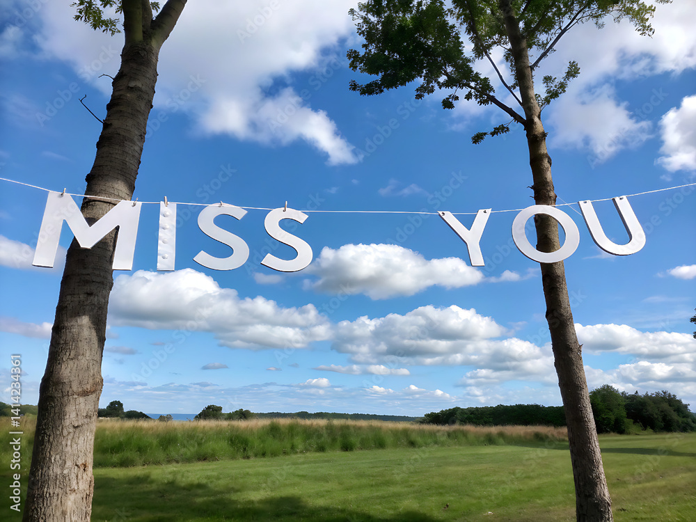 road sign in the middle of nowhere, Farewell Note on String with ...