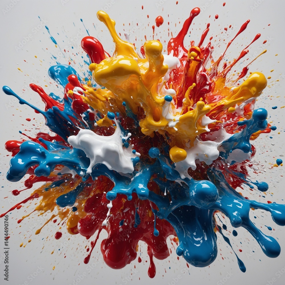 "A vibrant and dynamic paint splash in ultra high resolution, 8K ...