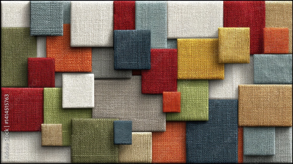 Stacked rectangles, creating depth and texture A simple yet effective ...