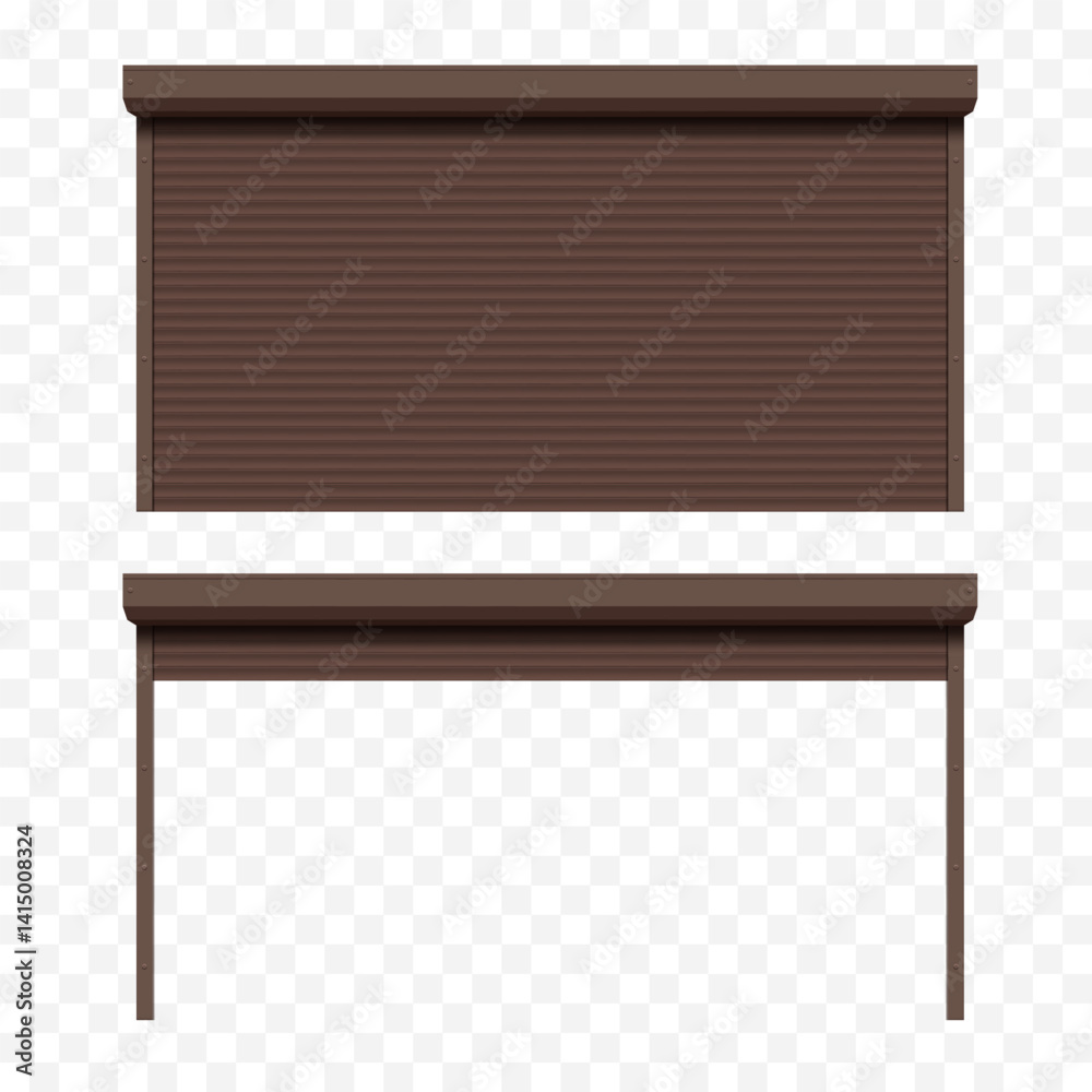 Roller shutter gates for garage. Open and closed variations. Template ...