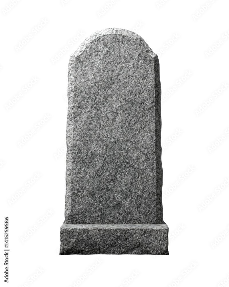 Blank Grey Headstone: A Simple Grave Marker Stock Photo | Adobe Stock