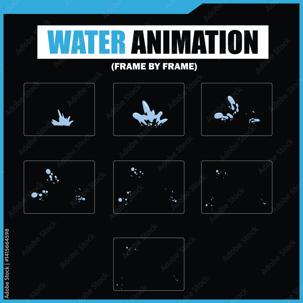 Vektor Water Splash, Shower Rain, Bubbles, Droplets, Drip, Flow, Wave ...