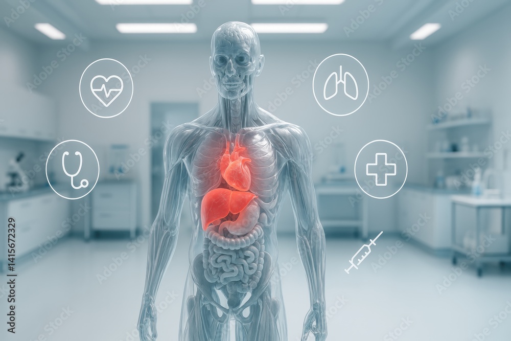 Medical Breakthrough: A detailed, see-through illustration showcases a ...