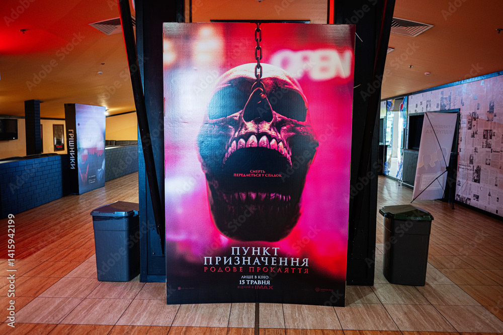 Movie poster Final Destination 6 Bloodlines in a cinema interior with ...