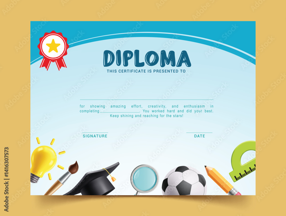 School diploma certificate template clipart. School graduation award ...