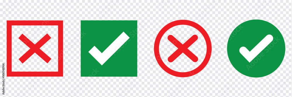 Стоковое векторное изображение «Green Tick Mark Icon. Green Right or ...