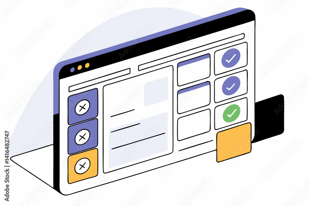 EdTech LMS Dashboard Isometric Vector Vector showing an online ...