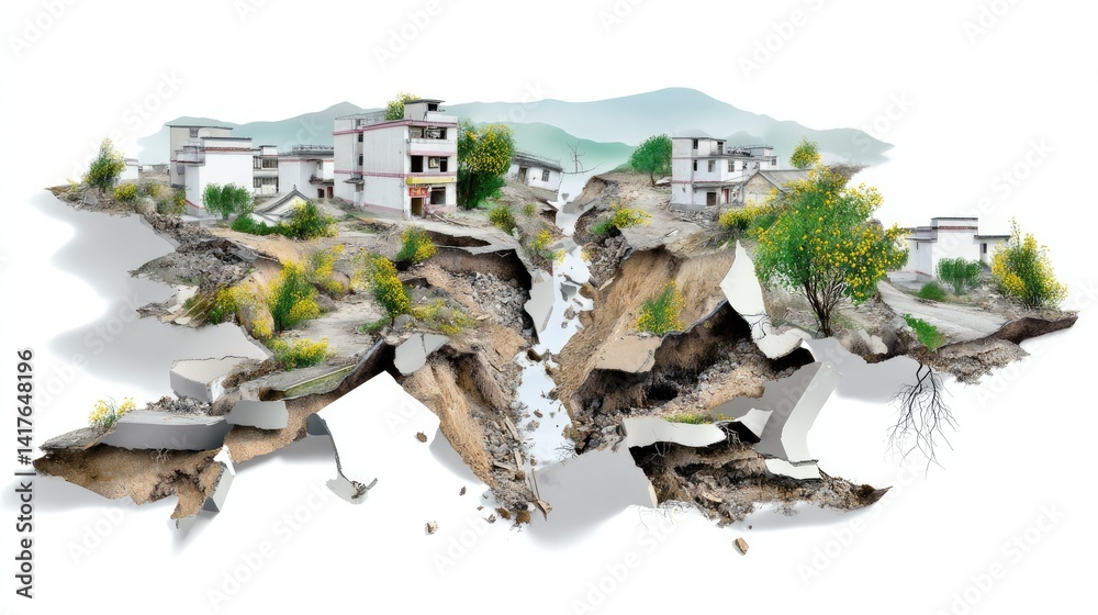 Earthquake Disaster Impact: The chilling aftermath of a seismic event ...