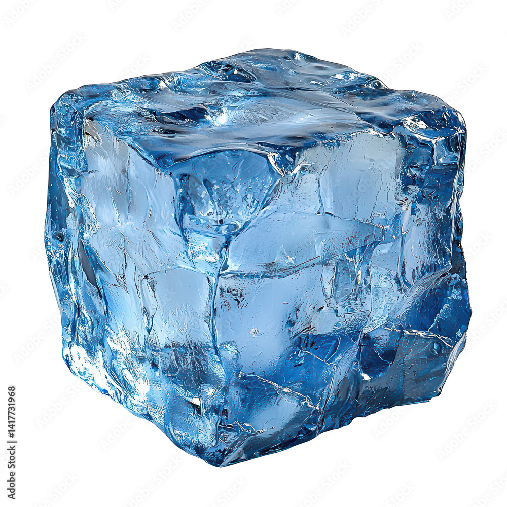 Chilling blue ice cube png crisp cool frozen element png dynamic frosty ...