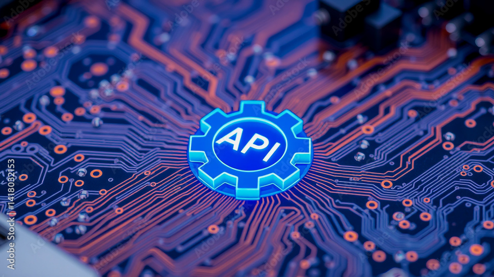AI Technology and API Integration Backgrounds for Business Applications ...
