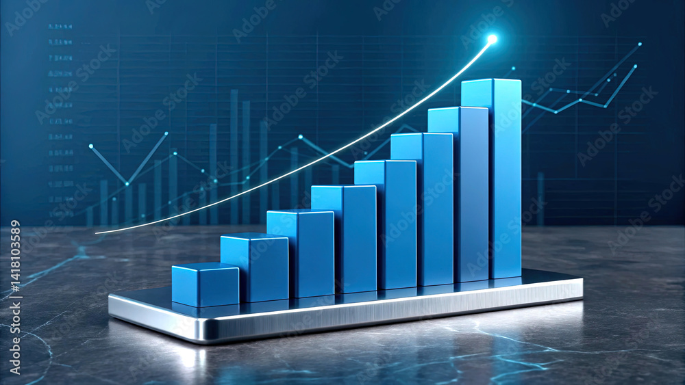 Stock market growth chart business financial investment data Stock ...