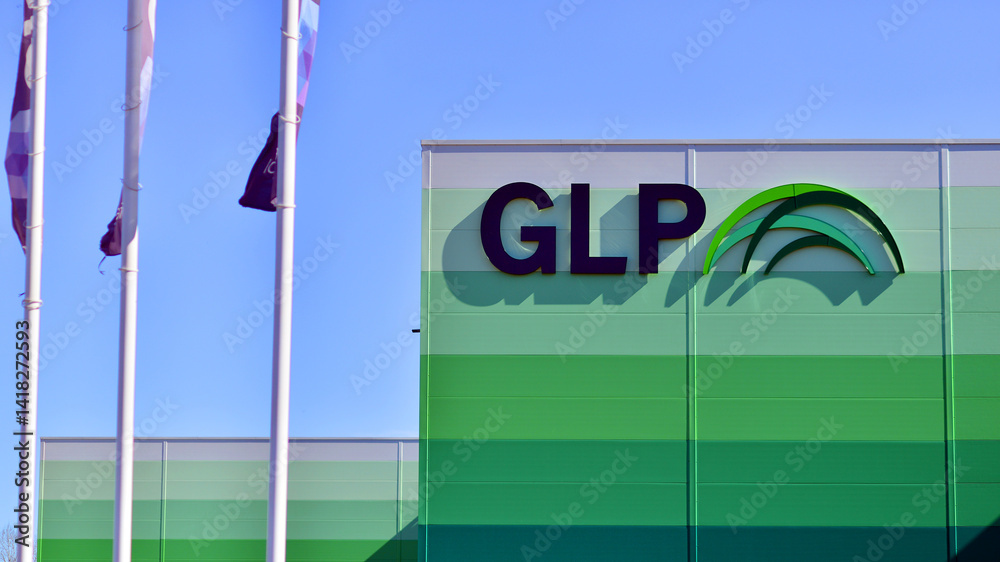 Duchnow, Poland. 4 April 2025. GLP Warsaw VI Logistics Centre building ...