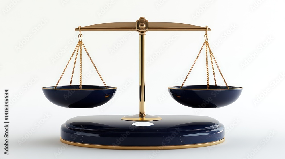 Golden Scales of Justice Symbolizing Fairness and Equality in Legal ...