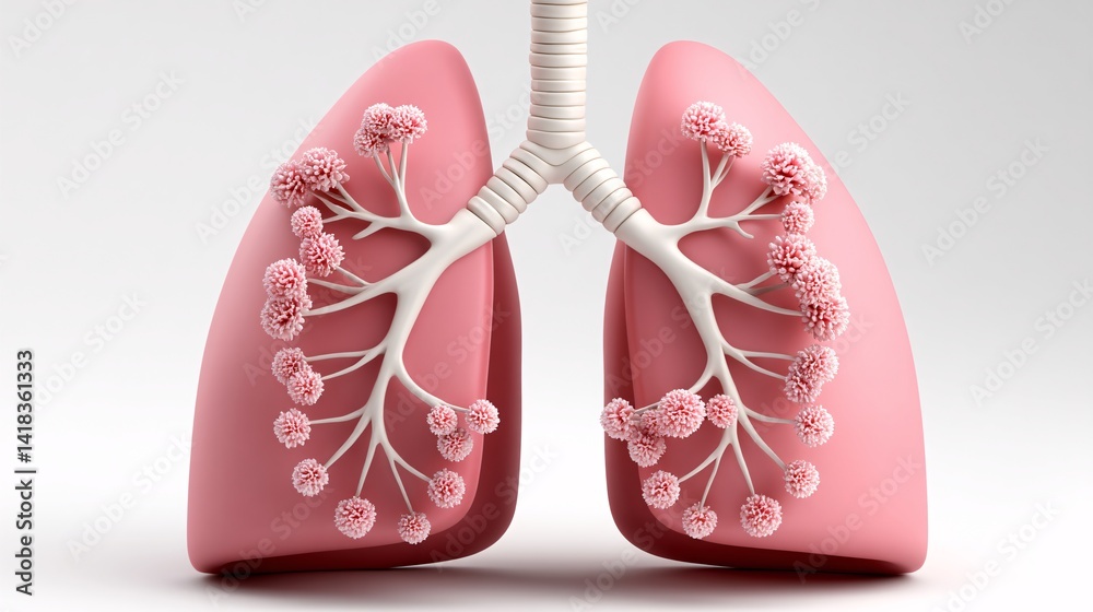 Anatomical representation of lungs shows the complexity of the ...