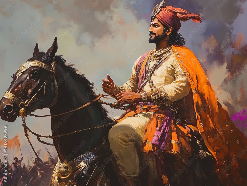AI-generated illustrations of Chhatrapati Shivaji Maharaj, the ...