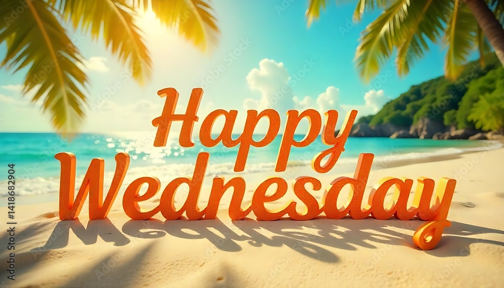 Happy Wednesday Beach Day Stock Photo | Adobe Stock