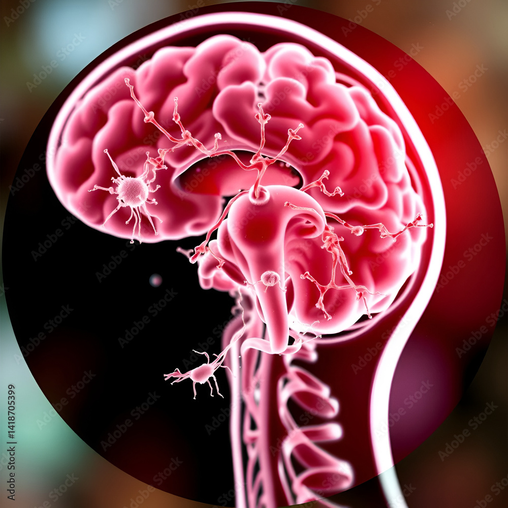 Ilustración de Stock Meningitis bacteria, Neisseria meningitidis ...