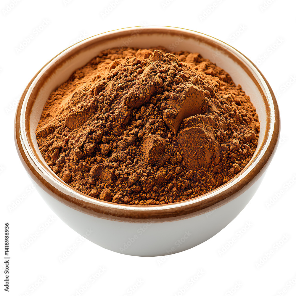 Textured bowl of brown powder png dynamic earthy natural texture png ...