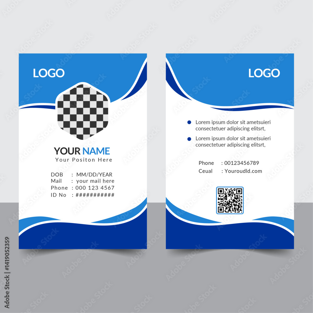 Image vectorielle Stock ID card file 05 ,Modern ID card design ...