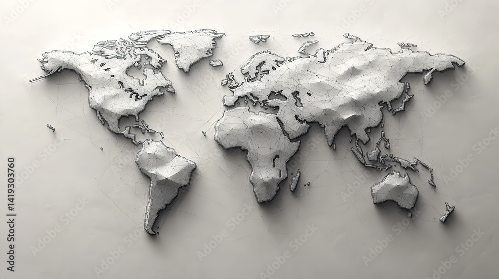 World map geography continents earth travel global cartography ...