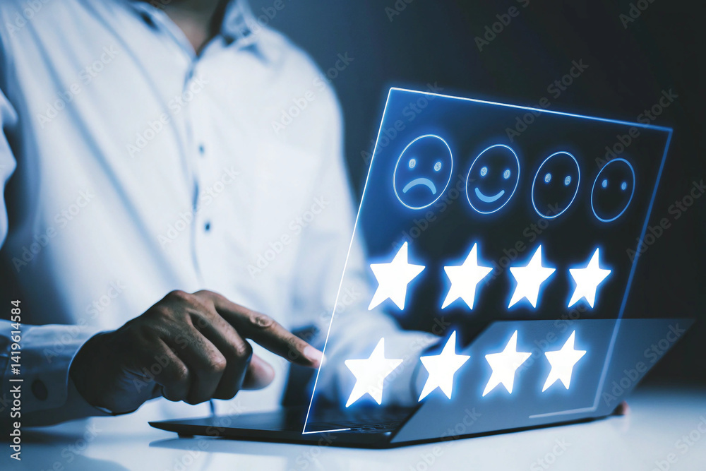 "User Feedback and Star Rating System for Online Service Reviews" Stock ...