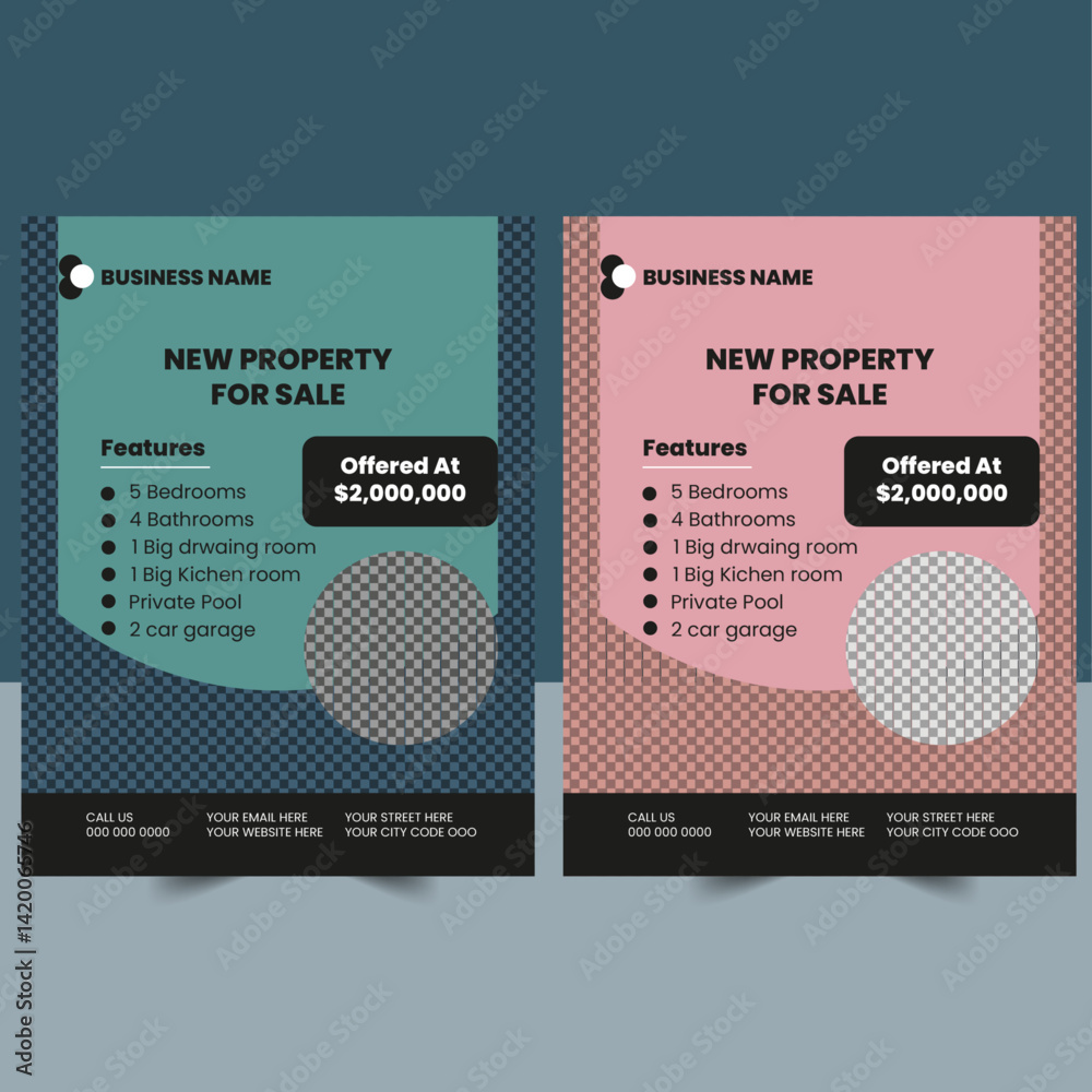 Originate new creation modern property sale flayer template design ...