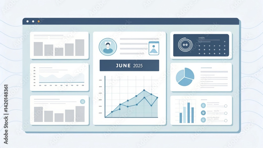 June 2025 Wallpaper, June 2025 Background, Business Analytics Dashboard, Data Visualization ...