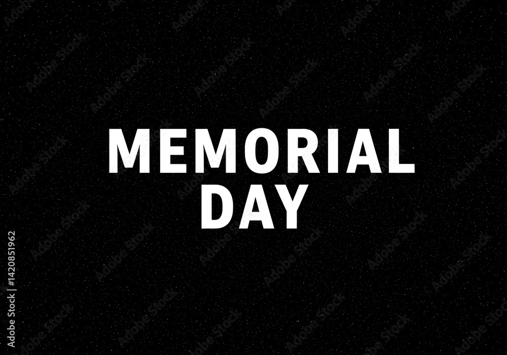 Memorial Day logo on an American flag with poppies, a symbol of ...