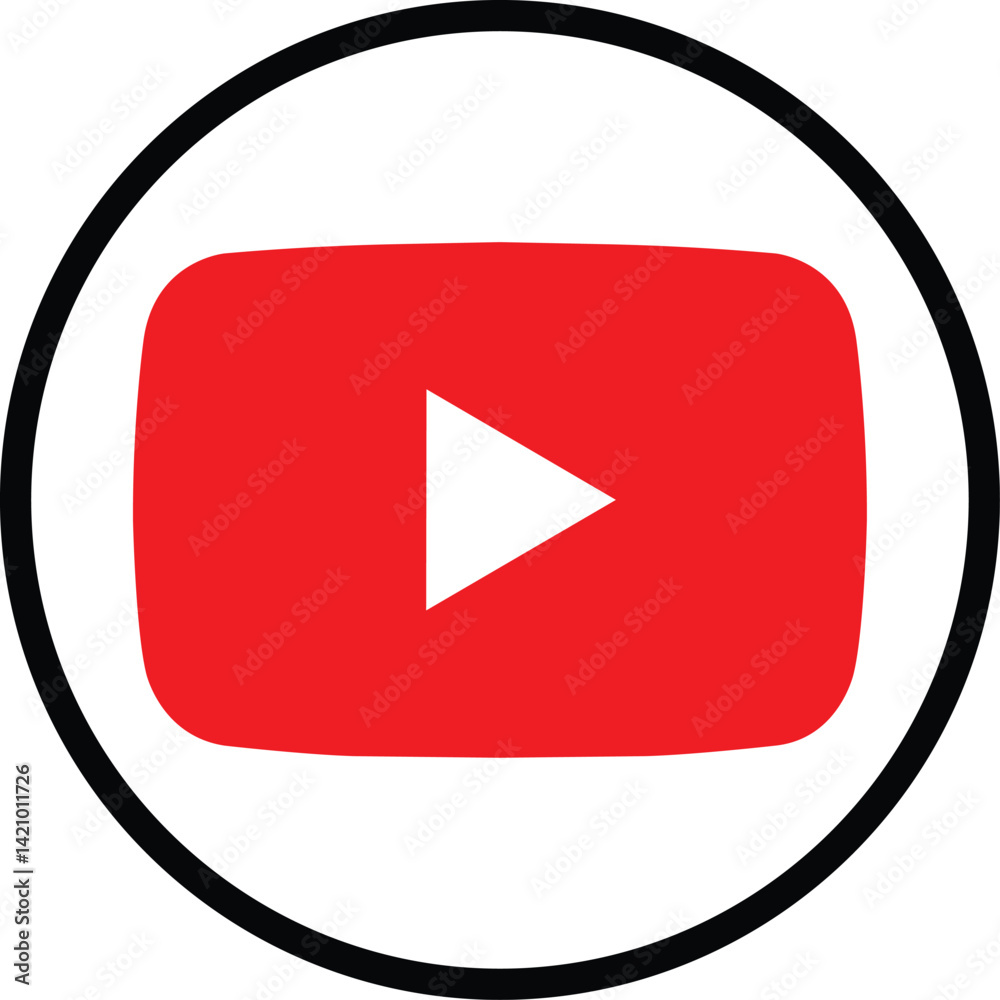 YouTube logo icon design in flat line. editorial vector for apps or web ...