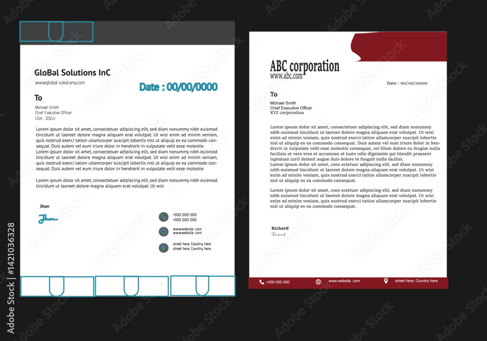 Adovwe leter head 29,rofessional letterhead template design for ...