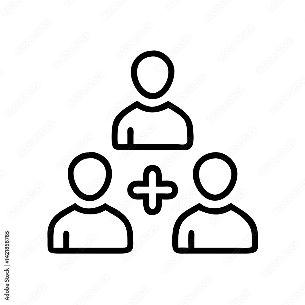 healthcare team icon on transparent background for apps and websites ...