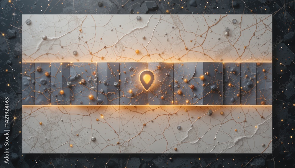 Innovative digital map art installation modern gallery graphic design ...