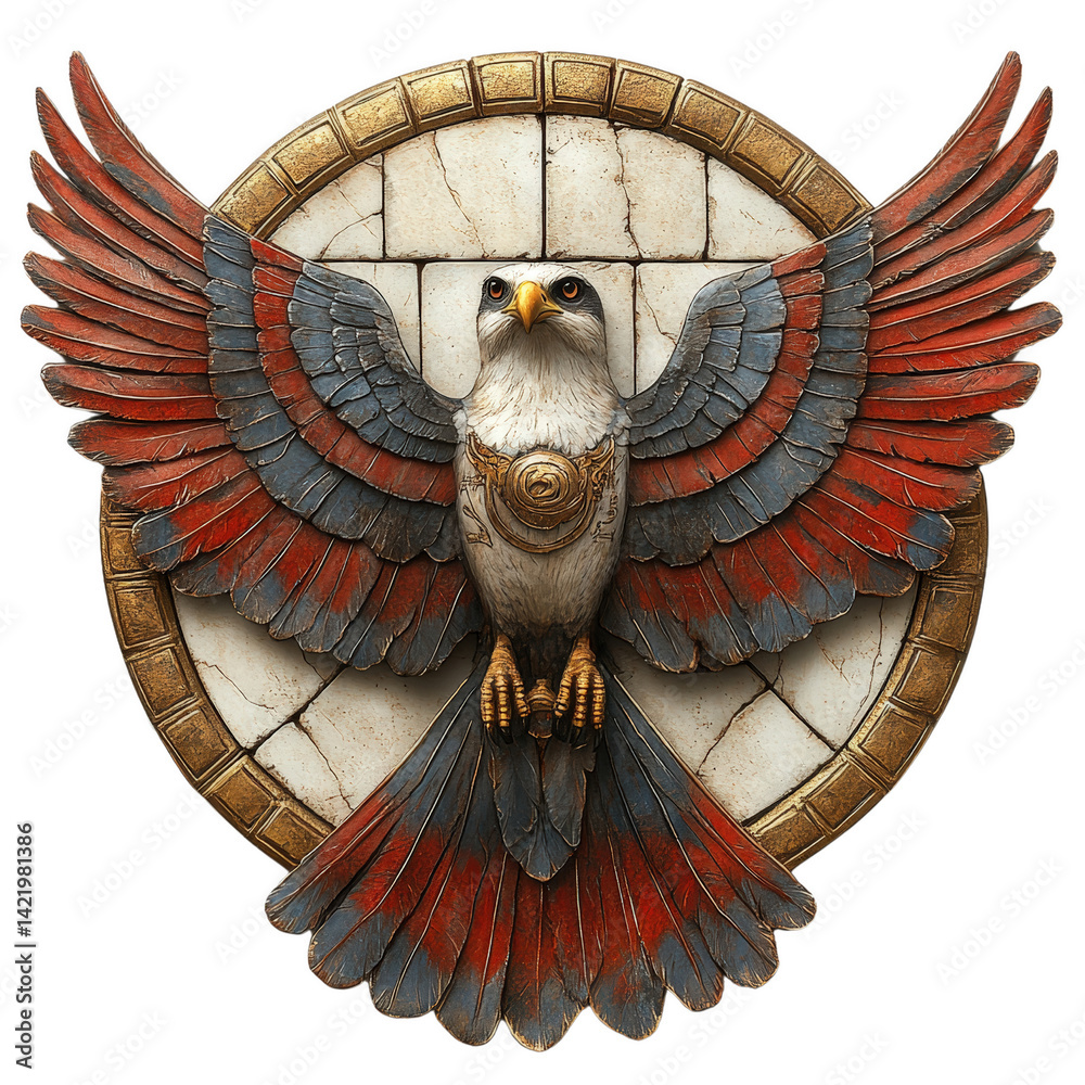 Mystic Crest: A majestic avian crest, its wings outstretched, is ...