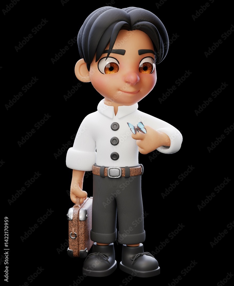 A vertical screen recording showing the process of creating a 3D character in Blender software ...