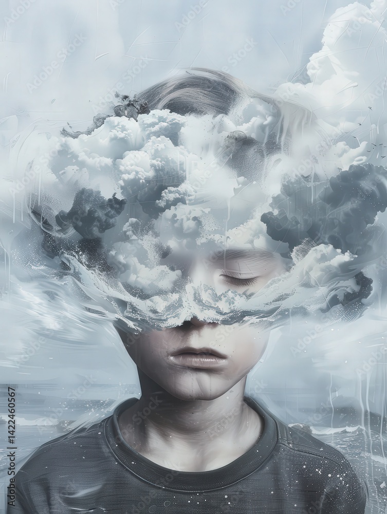 Surreal Conceptual Portraits of Boys with Storm Clouds and Lightning ...