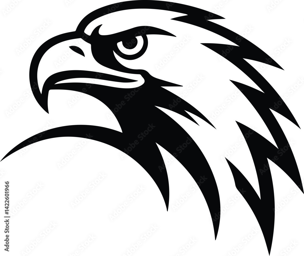 Eagle Head Silhouette Vector | Bald Eagle Face Clipart Eagle Head ...