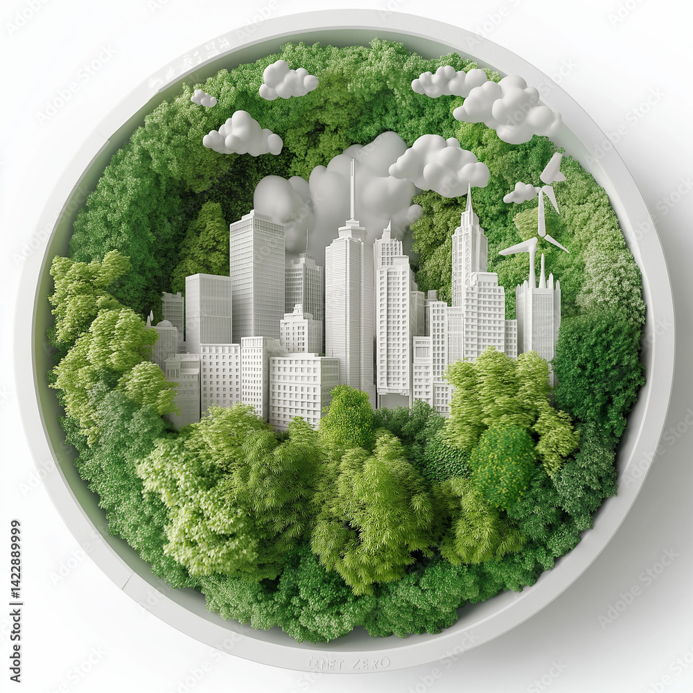 Net zero emissions commitment. Carbon transition. Climate transport ...