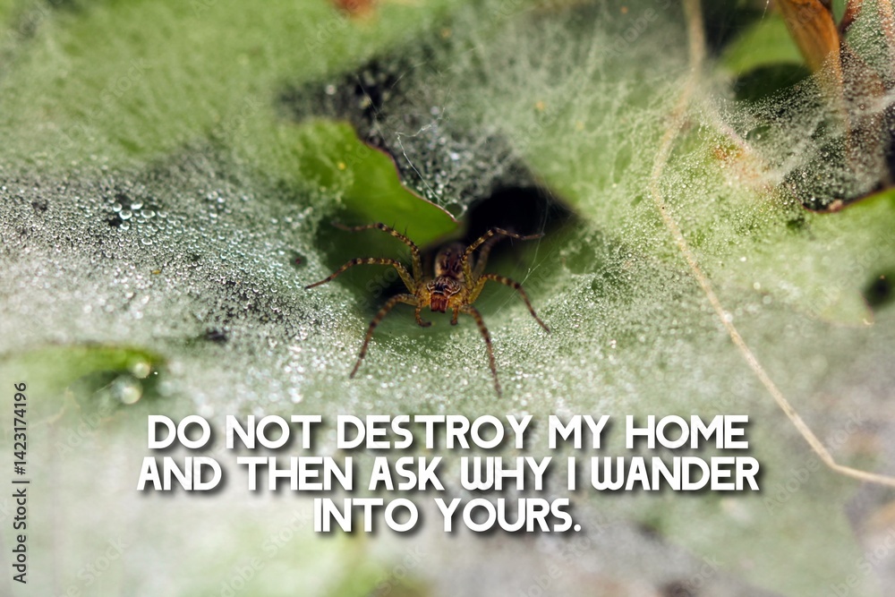 Life and motivational quotes - Do not destroy my home and then ask why ...