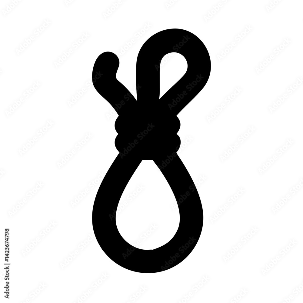 Discover the art of knot tying: a visual guide to creating a perfect noose knot illustration ...