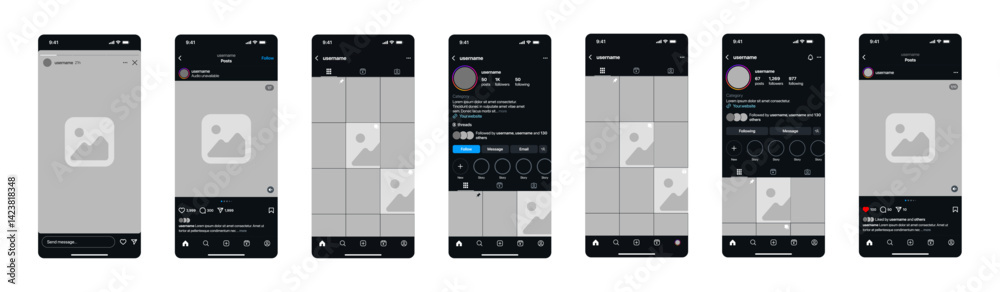 Instagram new grid size template update 2025 – Dark mode, Instagram ...