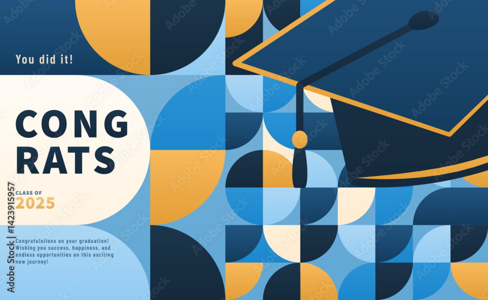 Congrats graduate vector illustration. Congratulations graduates class ...