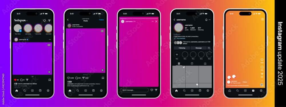 Instagram new grid size template update 2025 – Instagram social network ...
