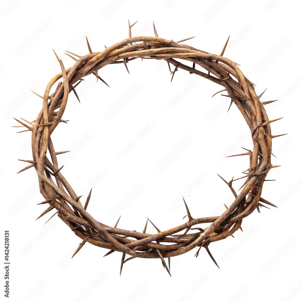 Crown of thorns png religious symbol png thorn circle png white ...
