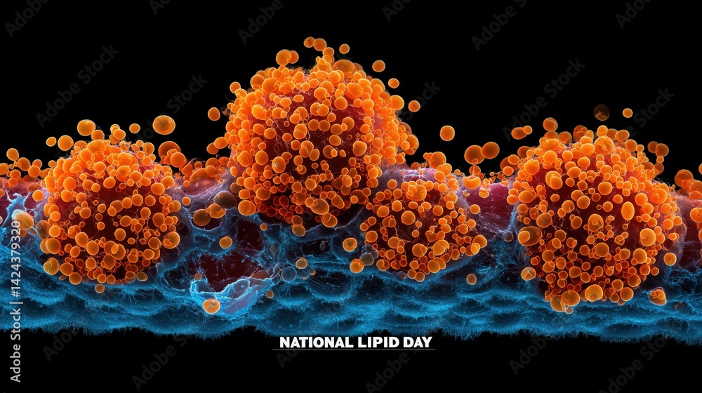 National Lipid Day. Microscopic visualization of foam cells containing ...
