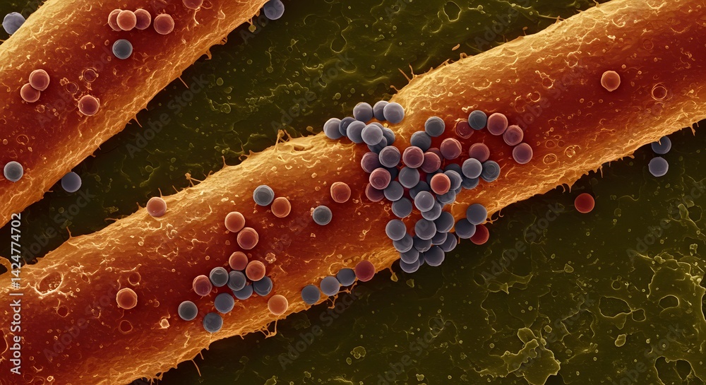 Microscopic of Magnetotactic Bacteria, Magnetosomes Inside, STEM 3D, AI ...
